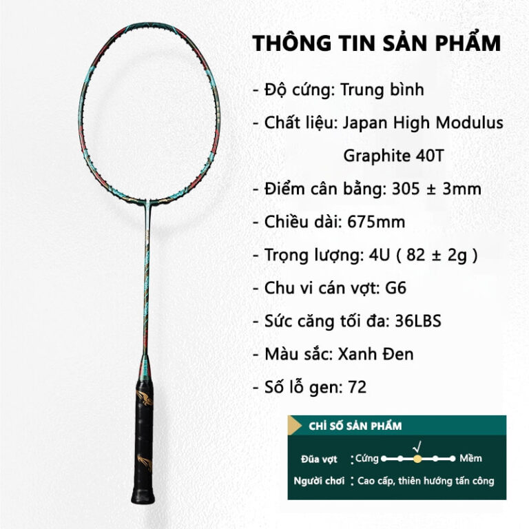 Vợt cầu lông VS Youlong rồng xanh chính hãng – Venson