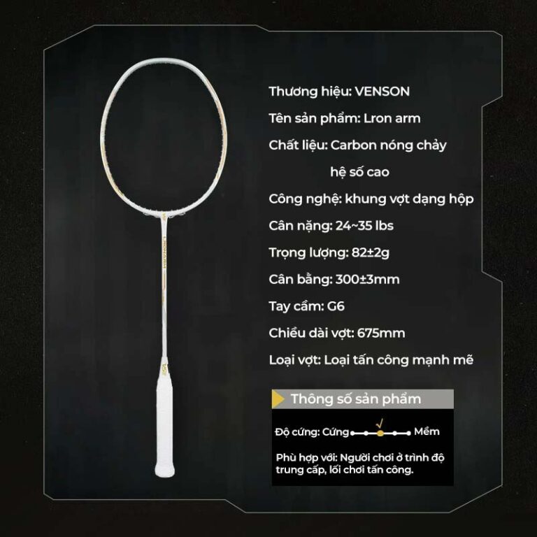 Vợt cầu lông VENSON VS Lron Arm, full cacbon 4U thiên công – Venson